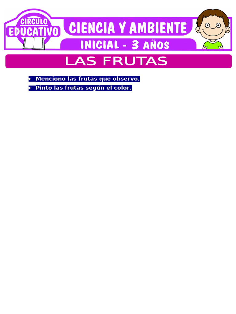 Las Frutas para Ninos de Tres Anos | PDF