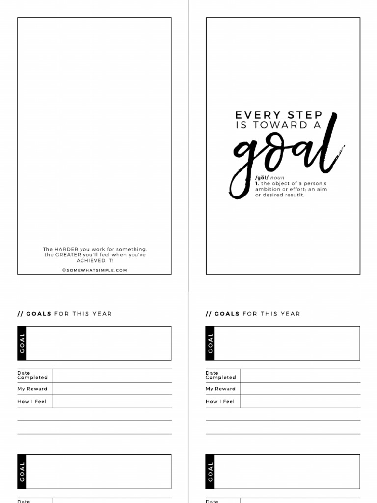 Goals Workbook | PDF