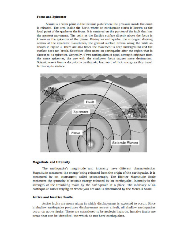 Earthquake Notes | PDF