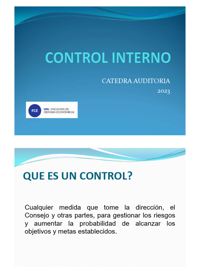 Control Interno | PDF | Auditoría | Evaluación