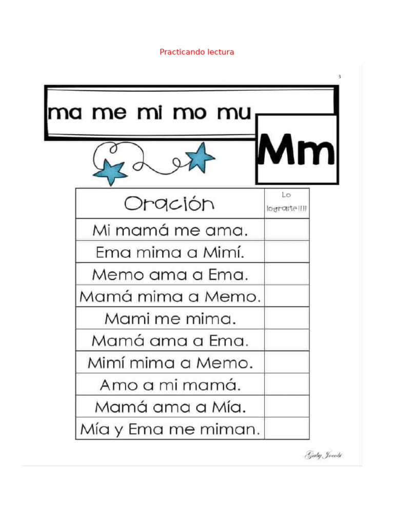 Lectura Con La M | PDF
