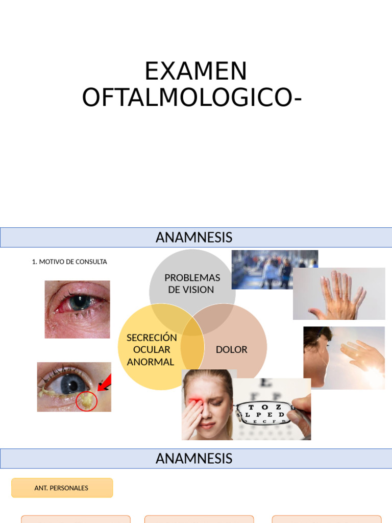 Examen Oftalmologico | PDF | Percepción visual | Discapacidad visual