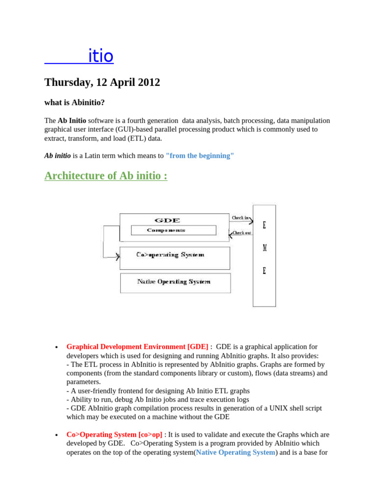 Ab Initio | PDF | Operating System | Graphical User Interfaces
