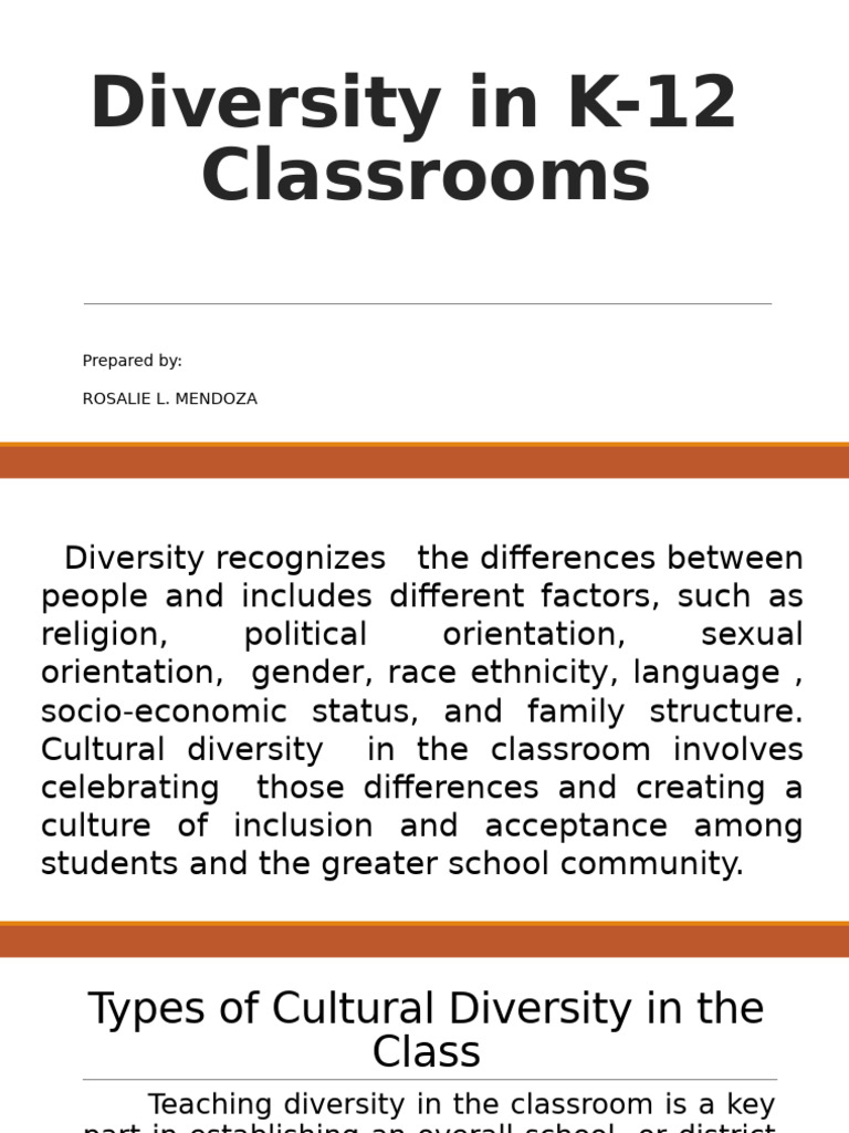 Diversity in K-12 Classroom | PDF | Multiculturalism | Learning