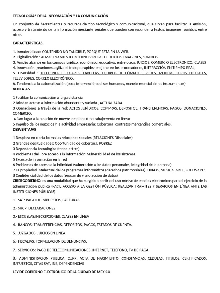 Clase 6 Tic. | PDF | Administración Pública | Tecnología de información y comunicaciones