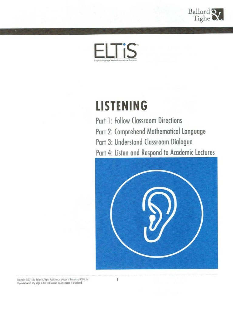 ELTiS - Livro de Questoes - Listening and Reading | PDF