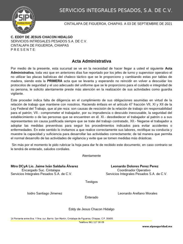 Acta Administraiva Nva | PDF