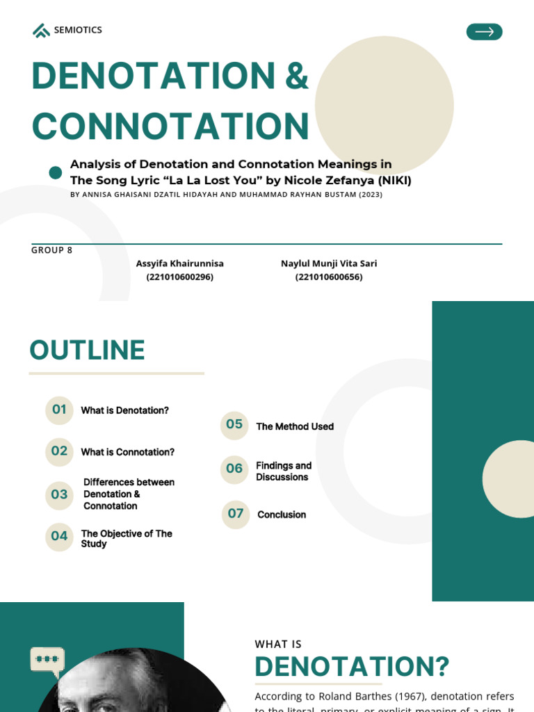 Denotation & Connotation - Revised | PDF | Semantics | Semiotics