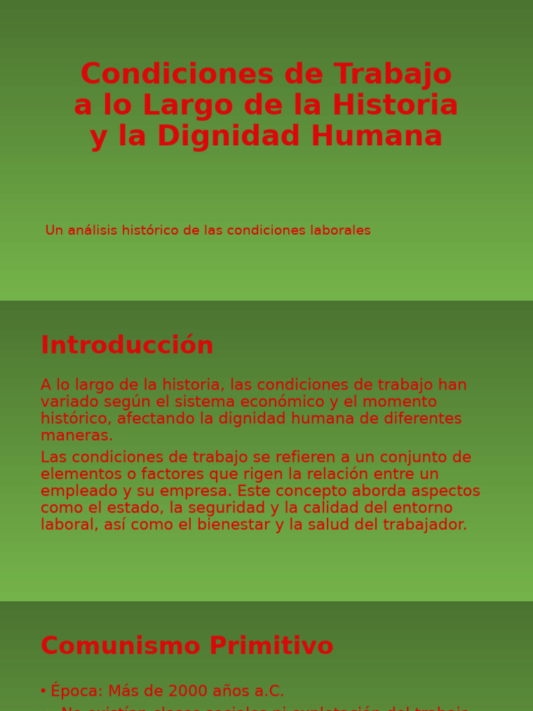 Condiciones de Trabajo | PDF