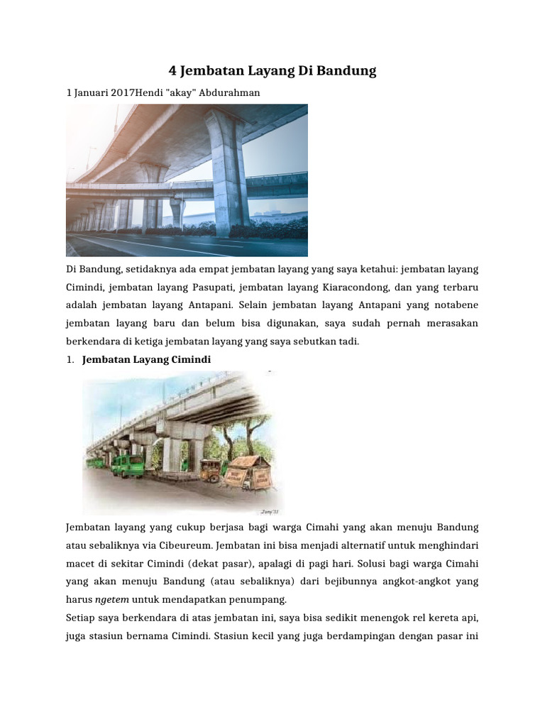 Jembatan Layang Terkenal di Bandung | PDF | Teknologi & Rekayasa | Puisi