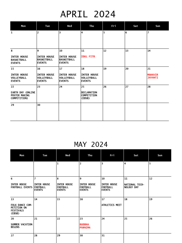 Annual Training Calender 2024 25 | PDF | Observances | Religious Holidays