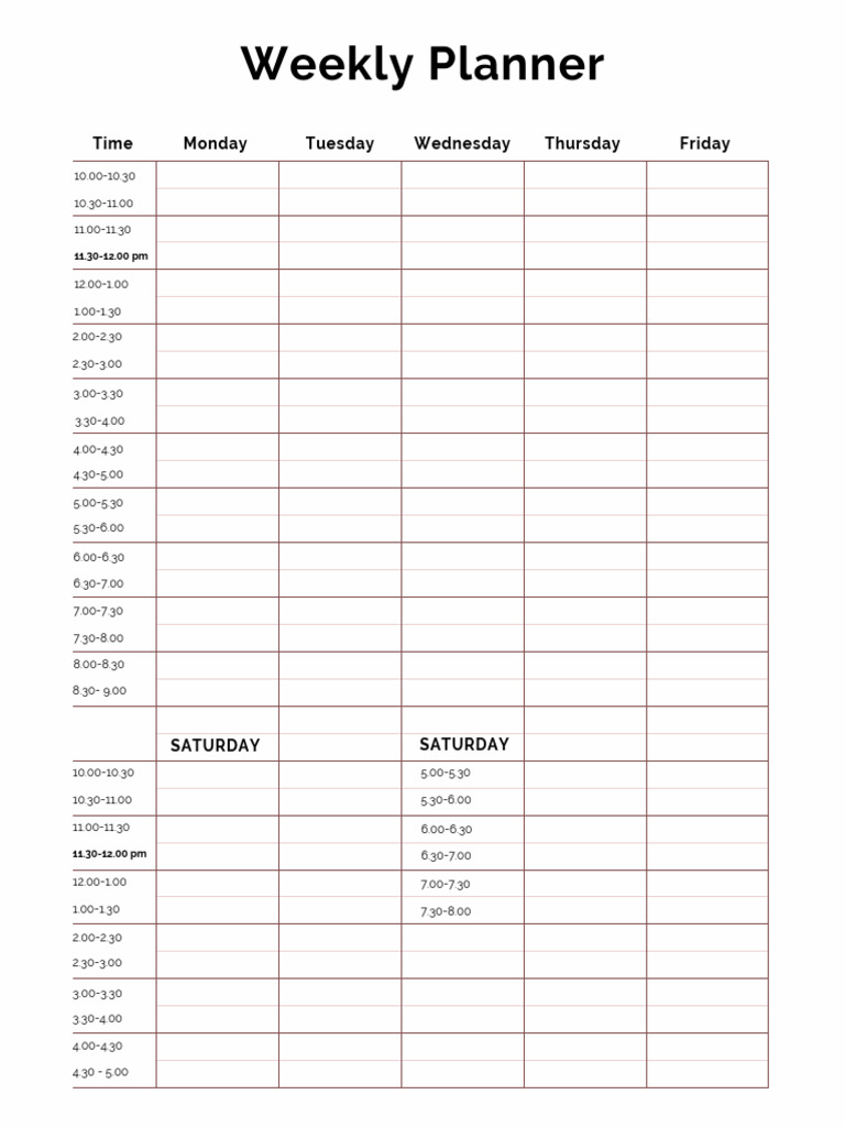 Weekly Planner PDF | PDF