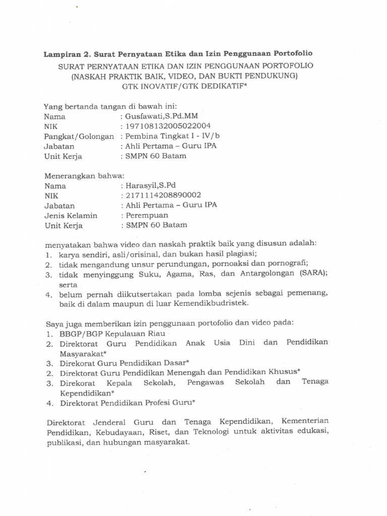 Etika Dan Penggunaan Fortofolio | PDF