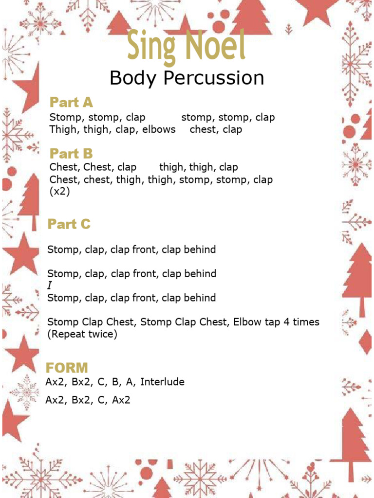 African Noel Body Percussion Notes | PDF