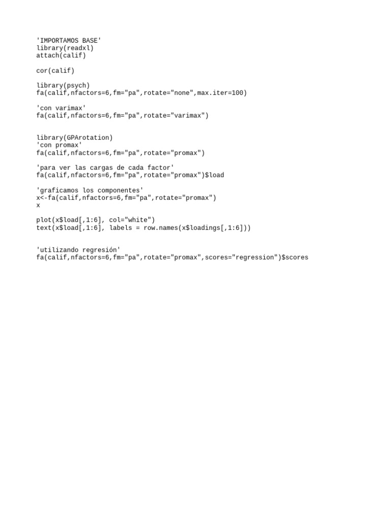 Analisis Factores Calif | PDF