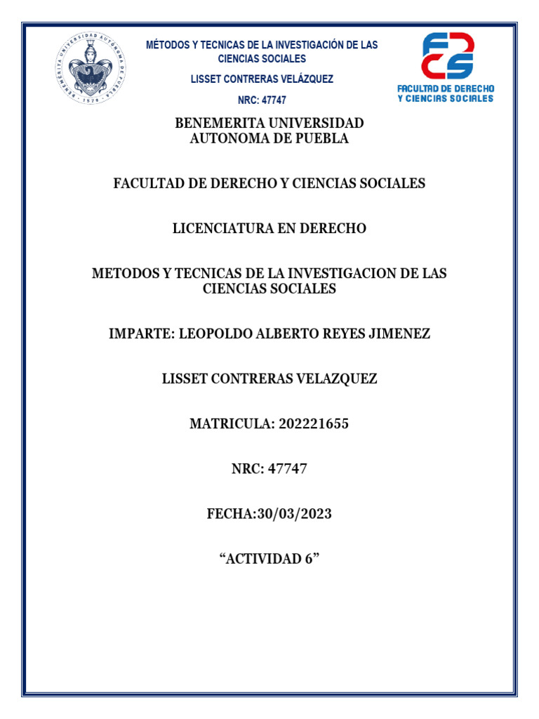 Actividad 6 - Recabar Datos en El Proceso de Investigación | PDF ...