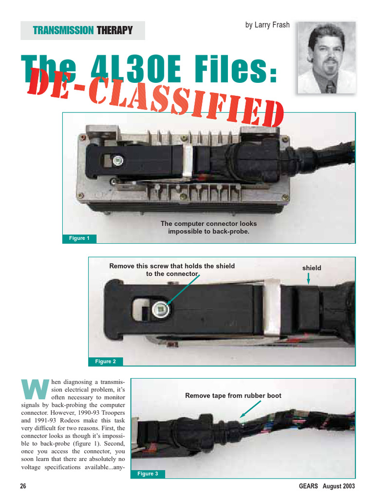 4L30E Codes | PDF | Relay | Electrical Connector