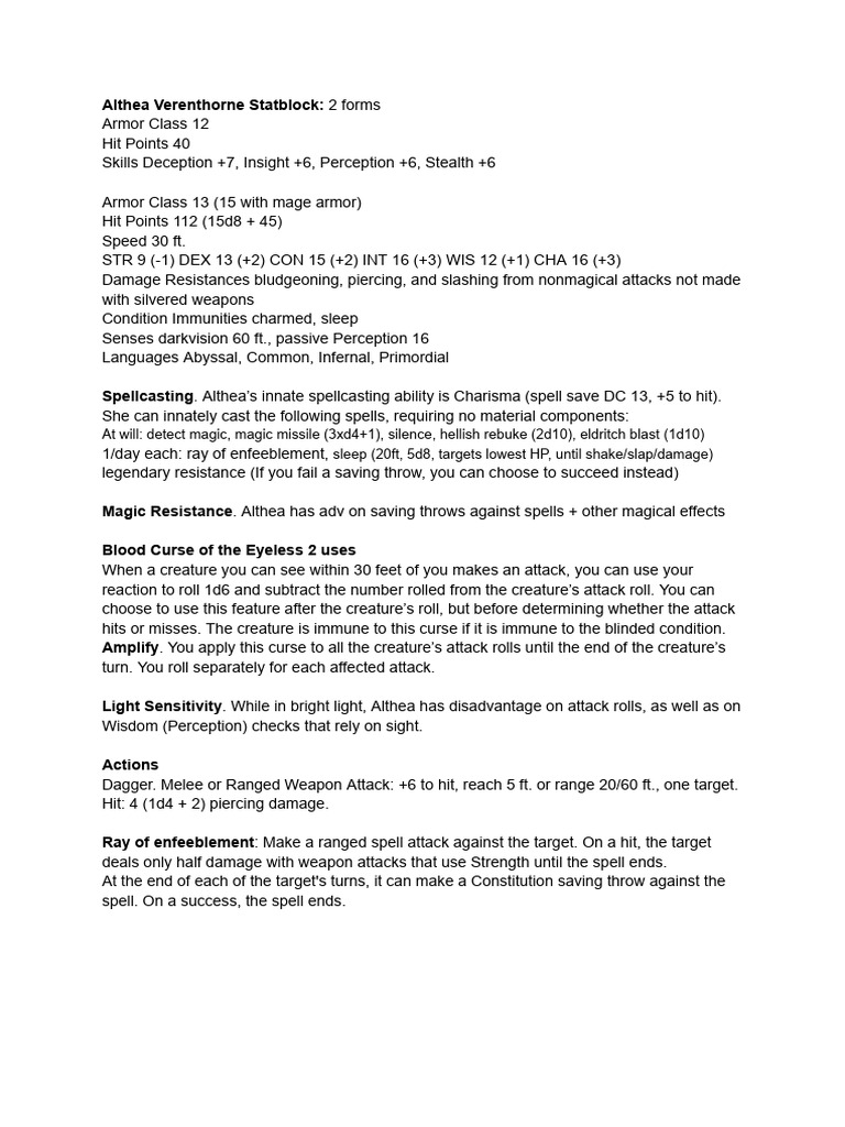 Althea Verenthorne | PDF
