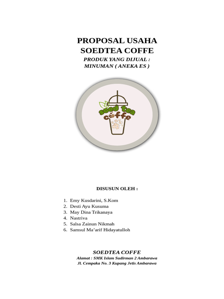 Proposal Usaha Produksi Minuman Es | PDF | Bisnis