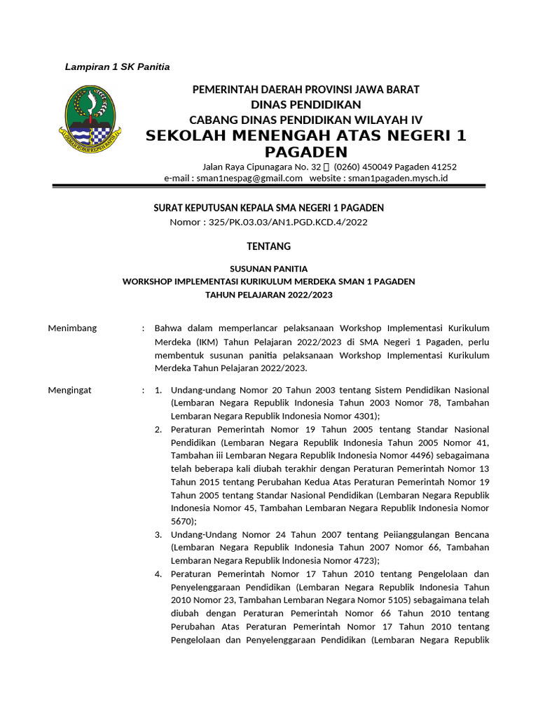 Lampiran Program Kerja Workshop | PDF