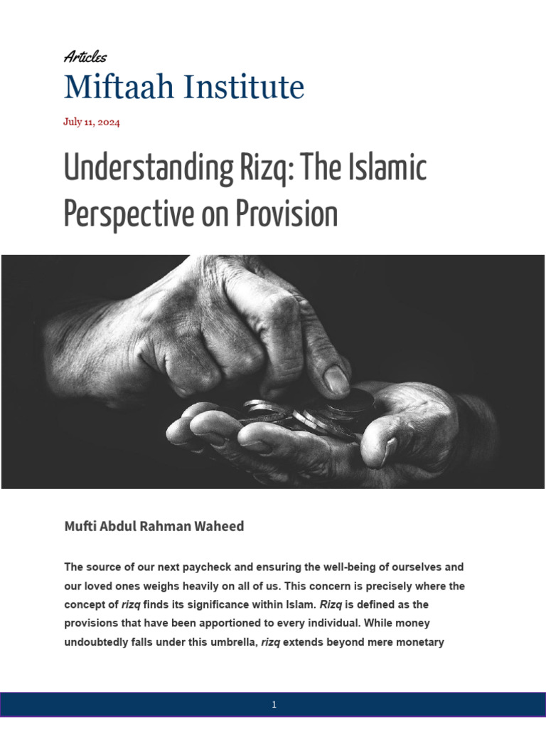 Understanding Rizq in Islam | PDF | God In Islam | Abrahamic Religions