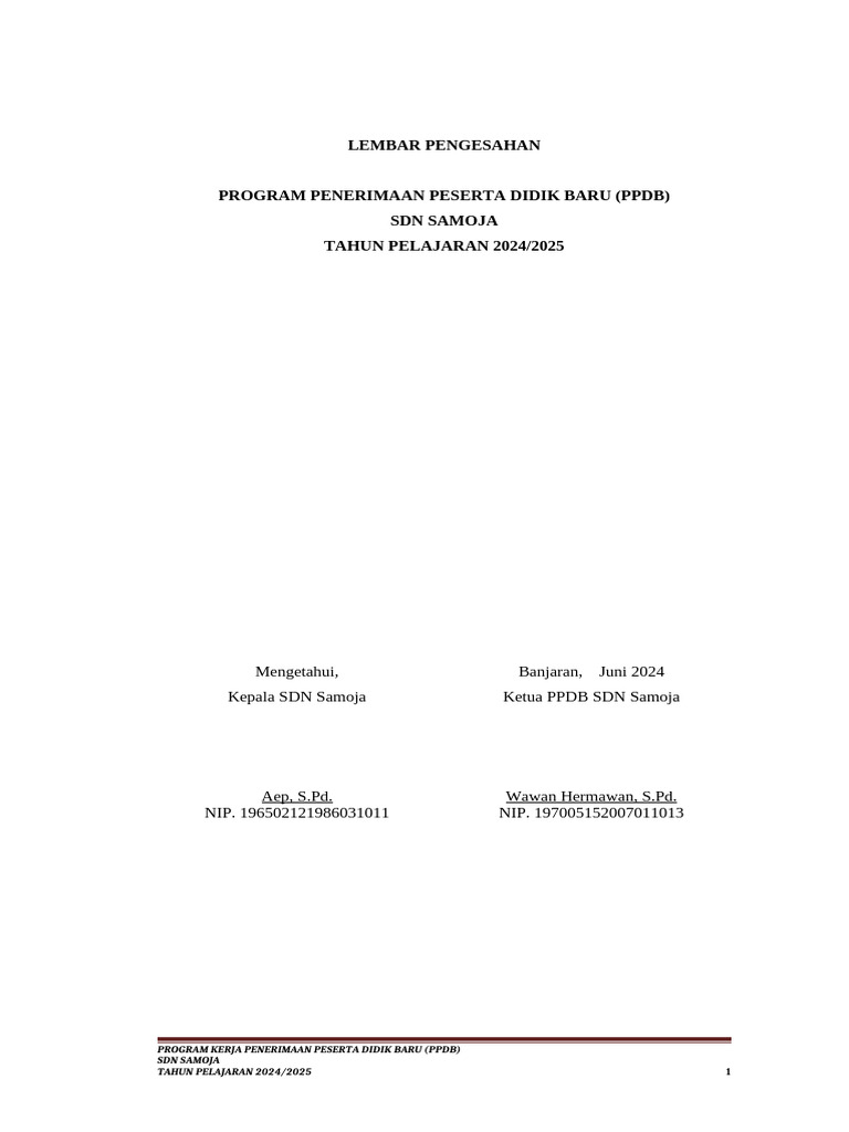 Program PPDB 2024 | PDF | Pengelolaan Keuangan & Uang