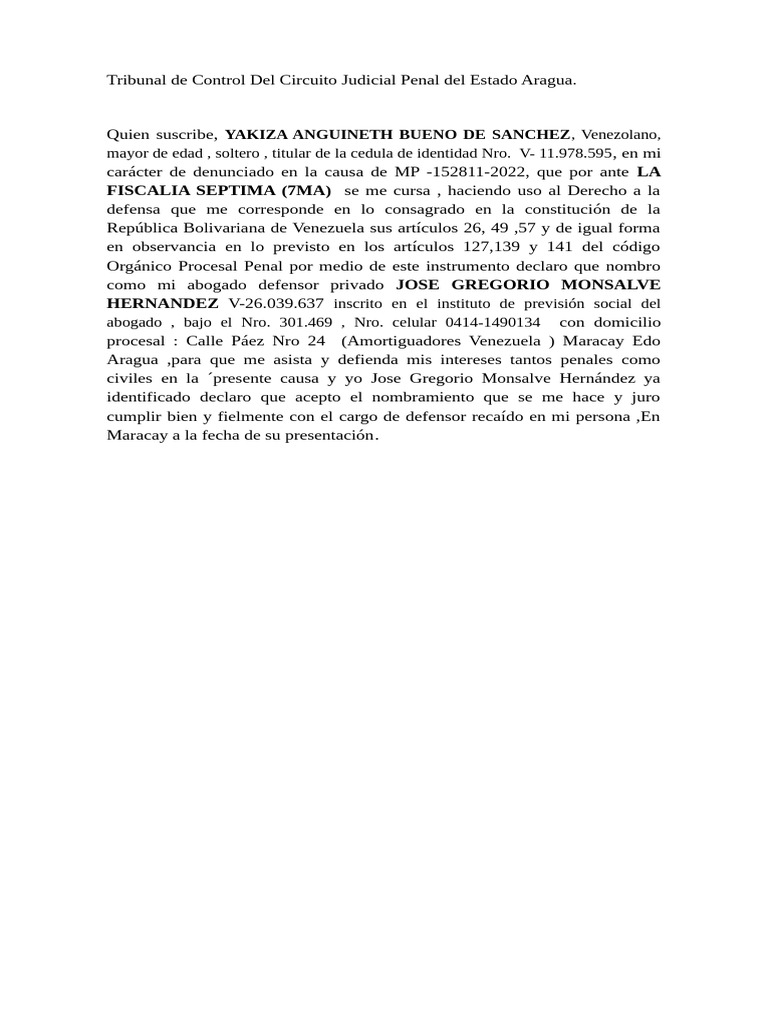 Juramentacion Tribunal de Control | PDF