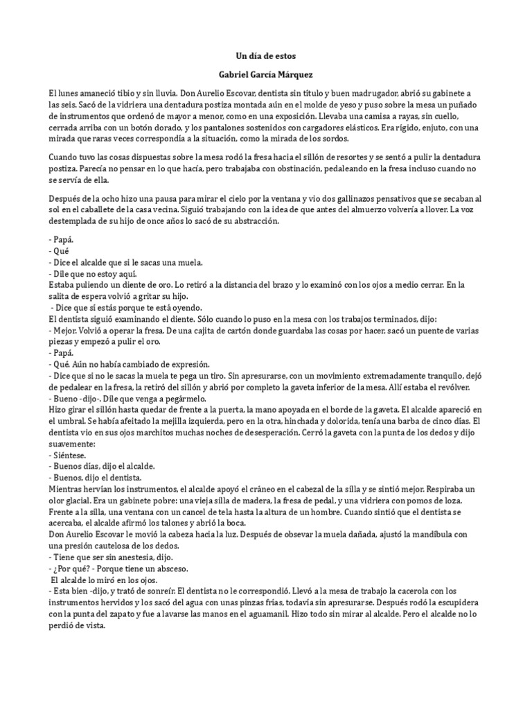 Un Día de Estos | PDF