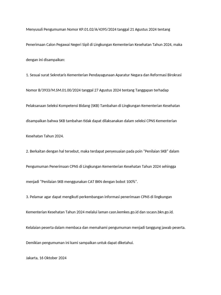 Ketentuan SKB 2024 | PDF