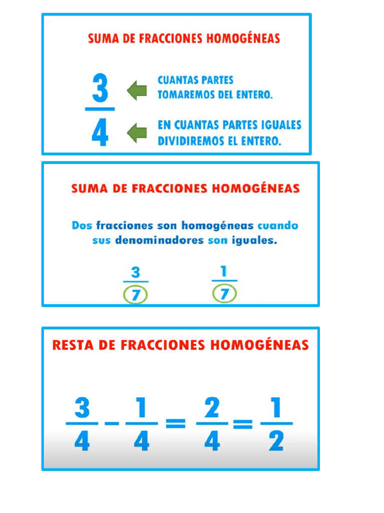 Fracciones Homogeneas | PDF