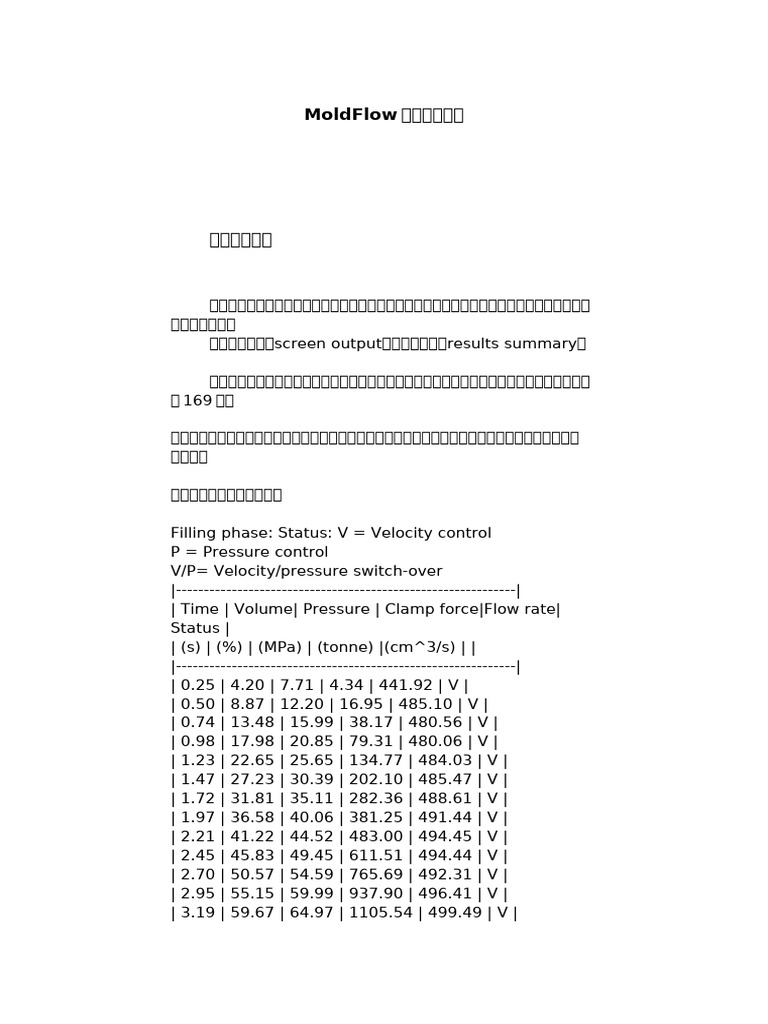 moldflow结果解释 | PDF