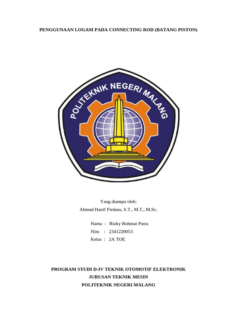 Penggunaan Logam Pada Connecting Rod | PDF