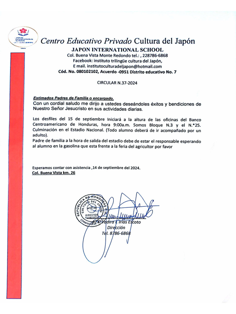 Circular Desfiles 2024 Pdf