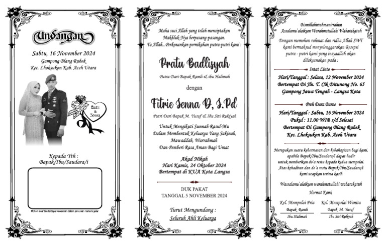 Undangan HVS Badli Dan Senna 1 Rim Warna Putih | PDF
