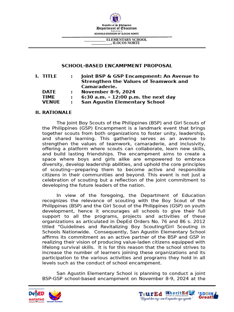 GSP - BSP Proposals | PDF | Scouting | Leadership