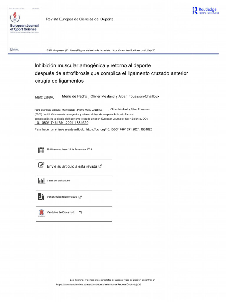 Arthrogenic Muscle Inhibition and Return To Sport After Arthrofibrosis ...
