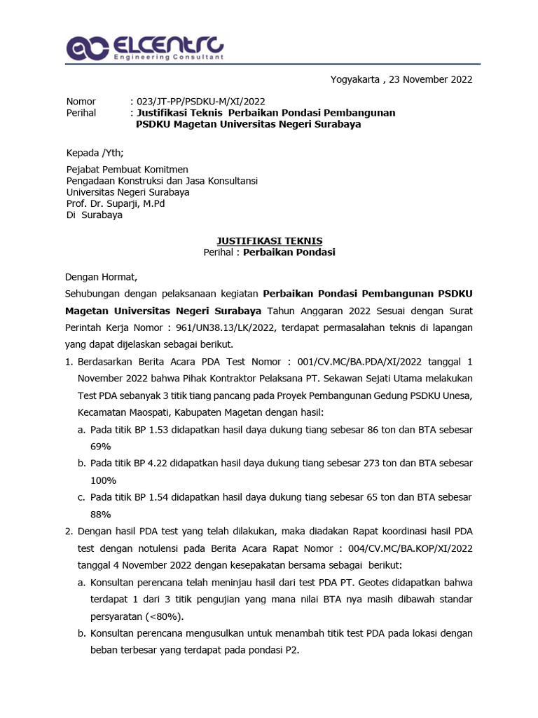 Justek Pondasi | PDF