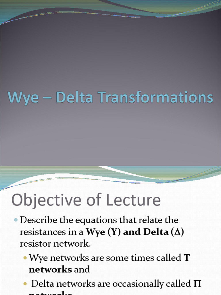 Wye-Delta Resistor Network Basics | PDF | Computers