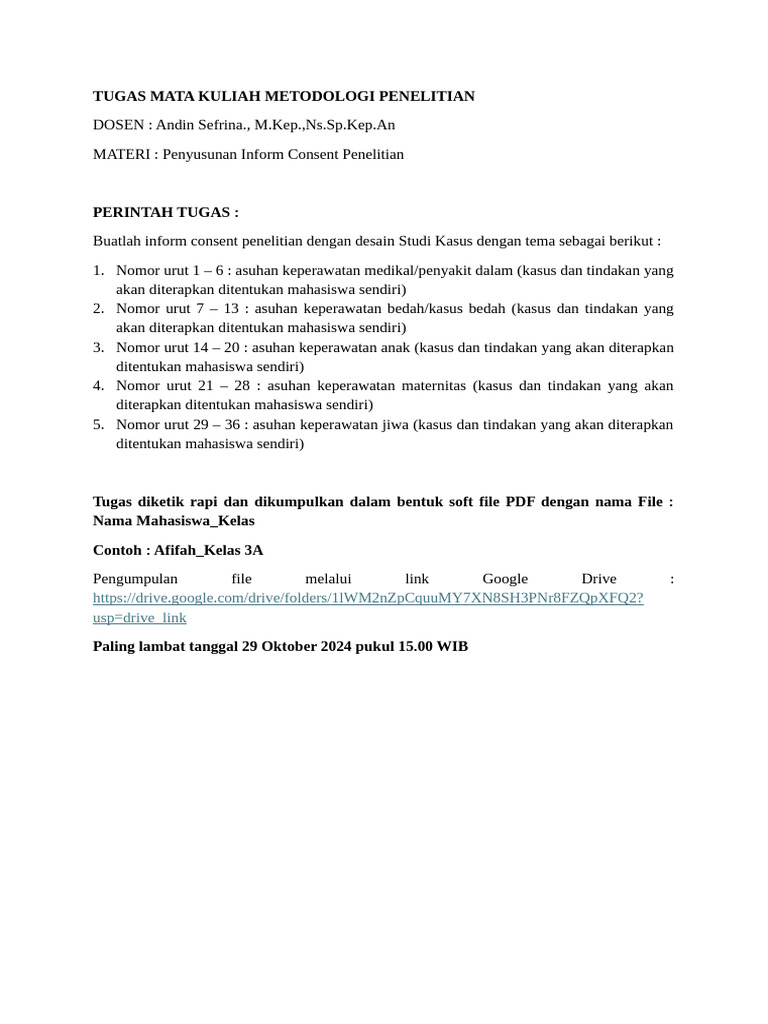 TUGAS Inform Consent - 2A | PDF