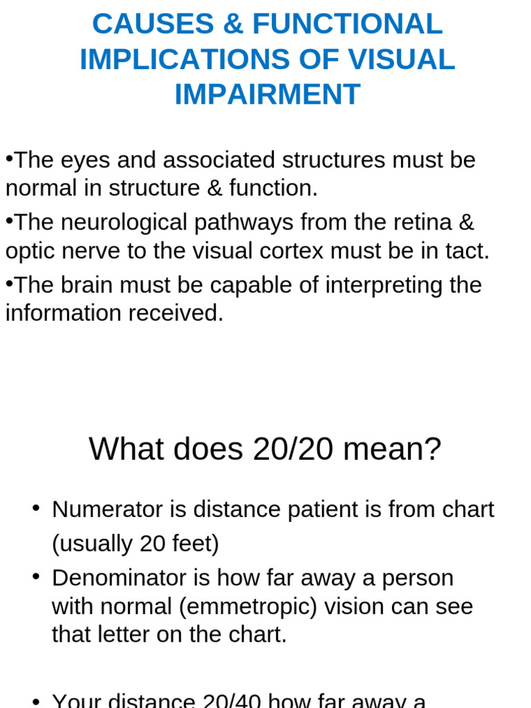 Myopia and Visual Impairment Overview | PDF | Visual Acuity | Human Eye