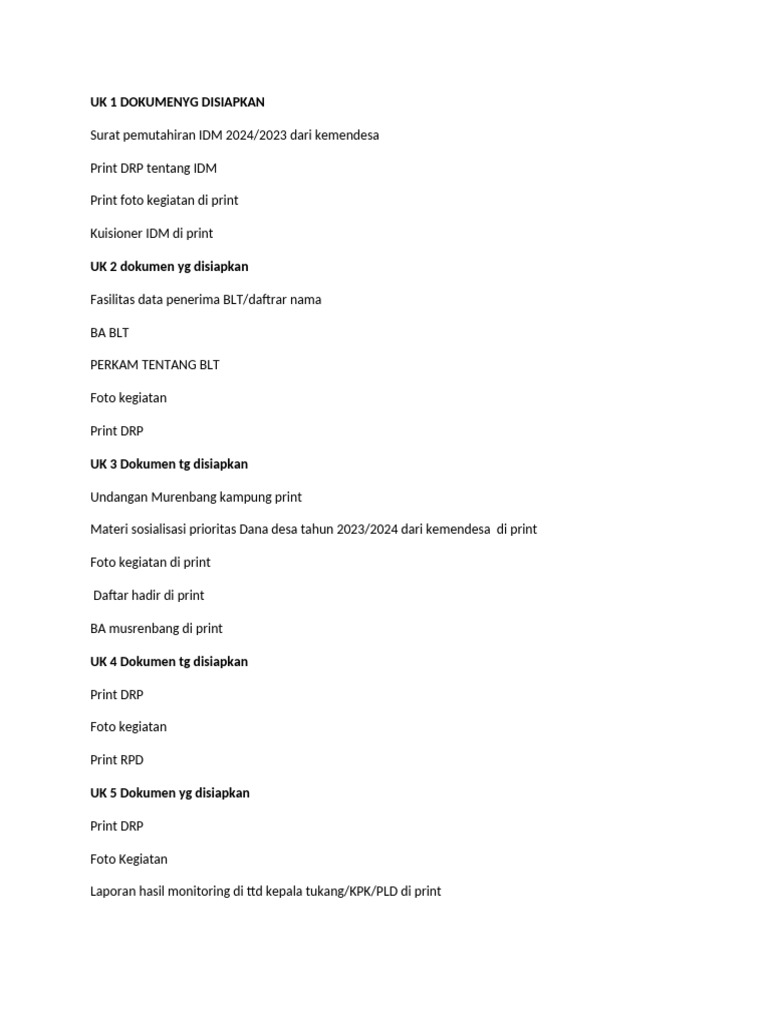 Uk PLD Dokumenyg Disiapkan | PDF | Sains & Matematika