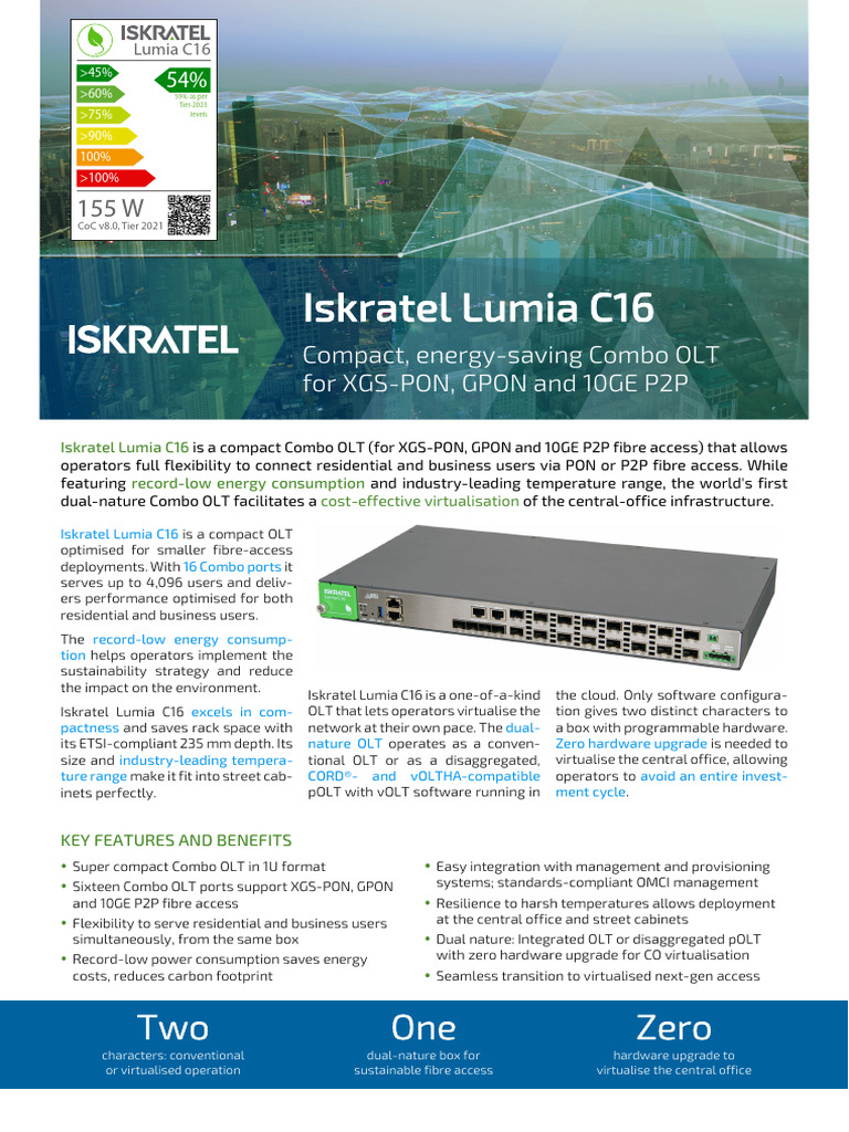 Iskratel Lumia C16 Datasheet EN | PDF | Quality Of Service | Computer Architecture