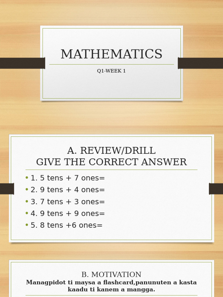 Mathematics: Q1-WEEK 1 | PDF
