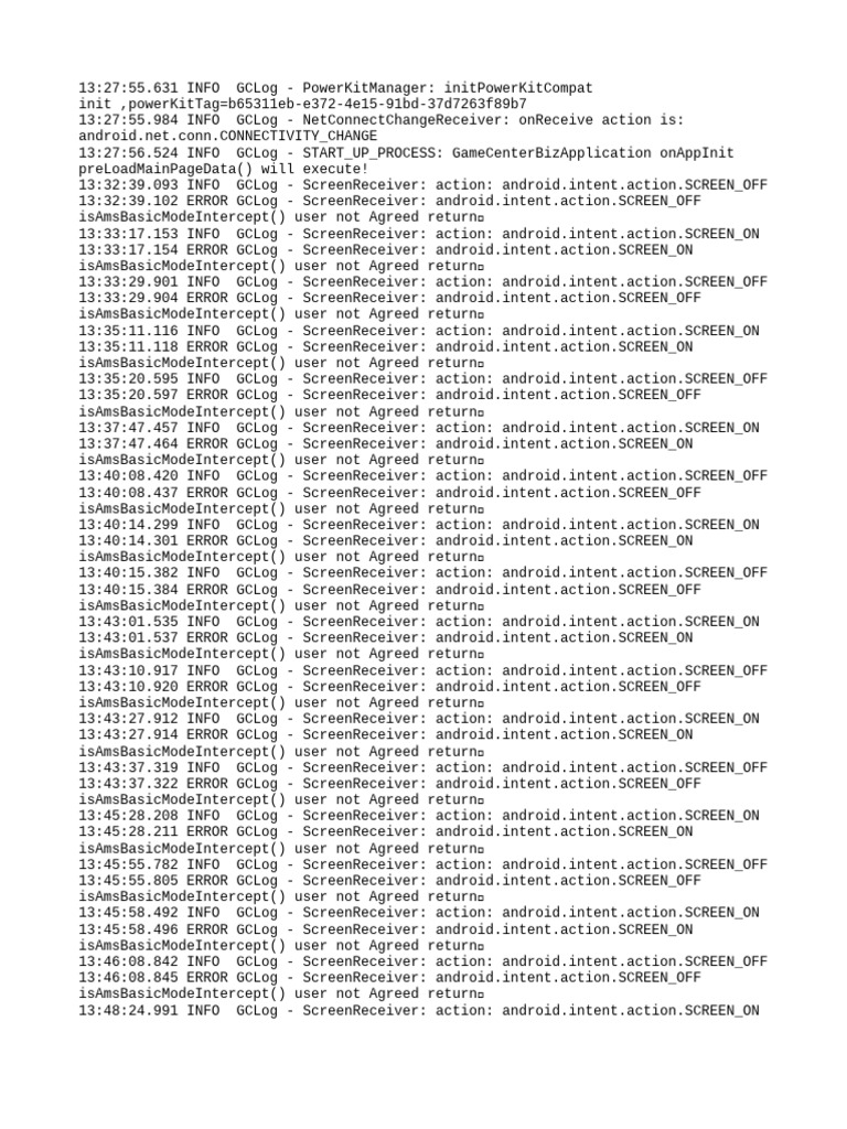 Android Screen Receiver Logs Analysis | PDF | Computers