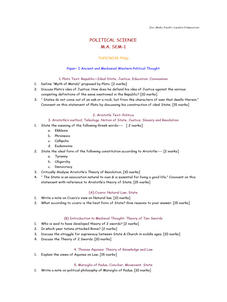 Topic Wise Pyqs | PDF