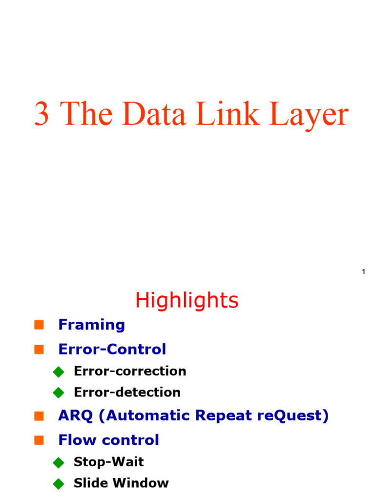 3 Datalink Pdf Error Detection And Correction Transmission