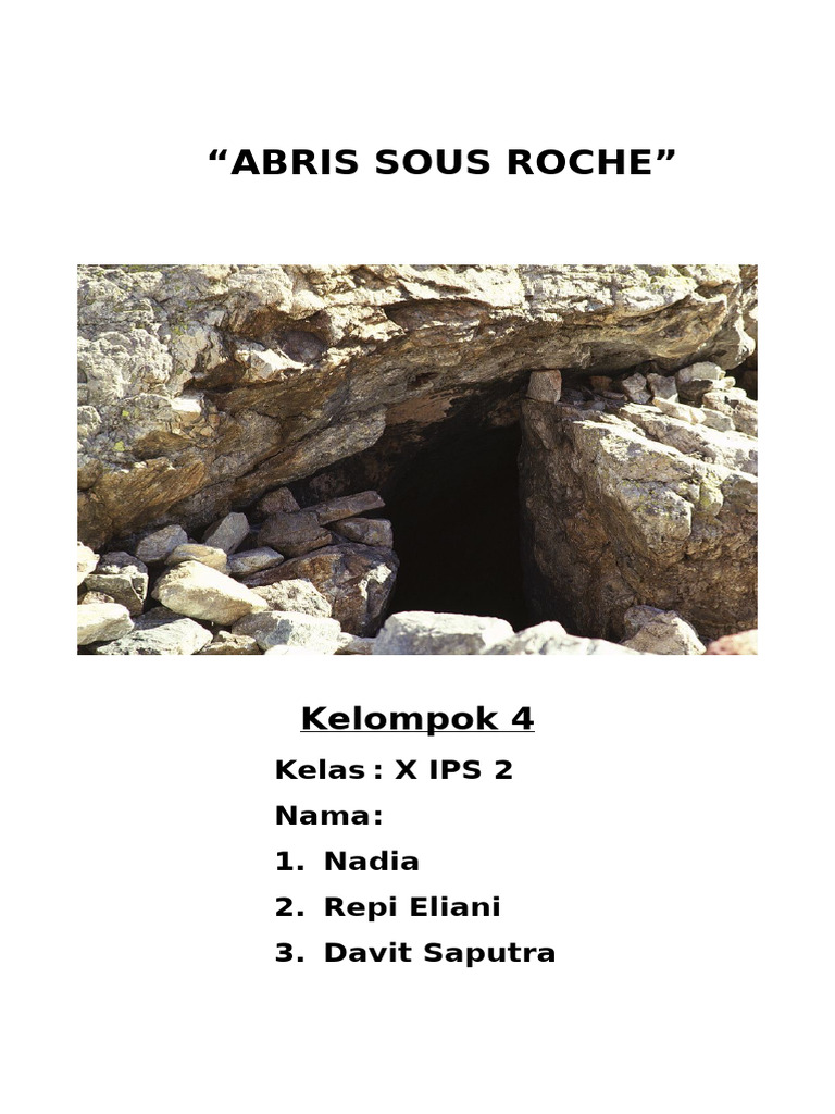 Penelitian Abris Sous Roche dan Kjokkenmoddinger | PDF