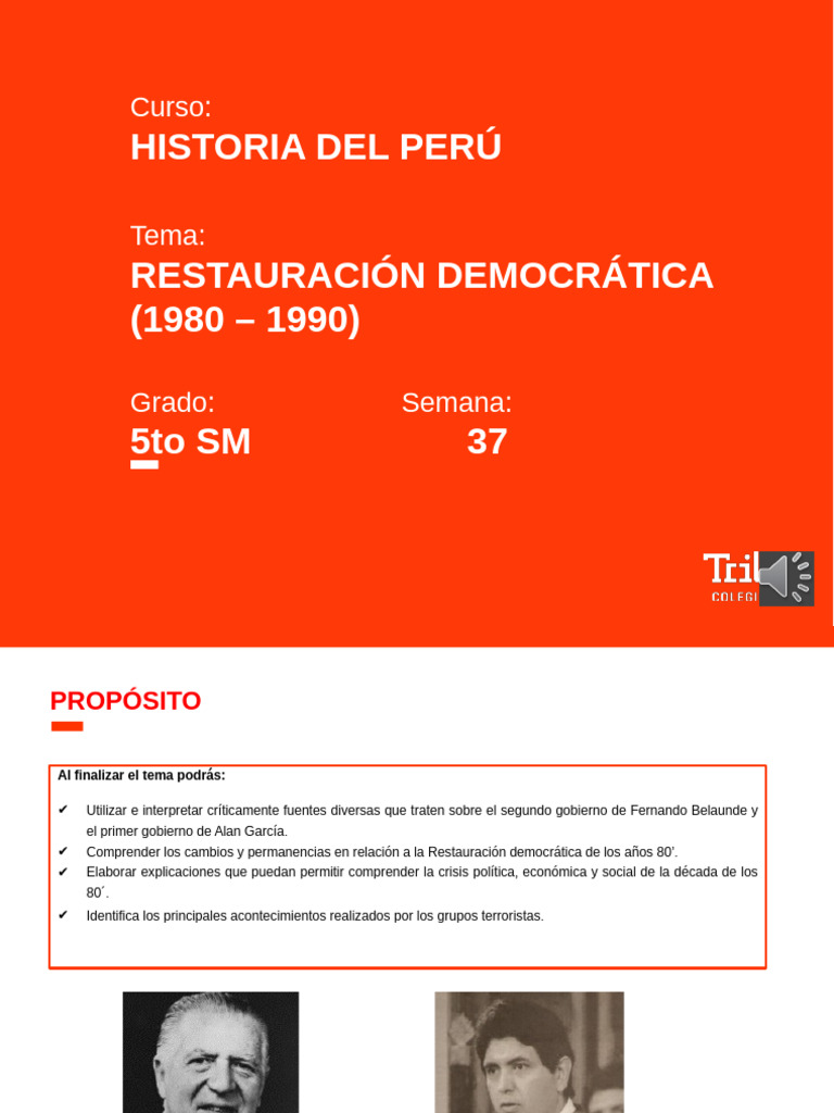 Restauración Democrática en Perú (1980-1990) | PDF | América del Sur | Perú