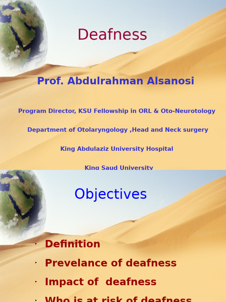 Deafness Update Pdf Hearing Loss Ear