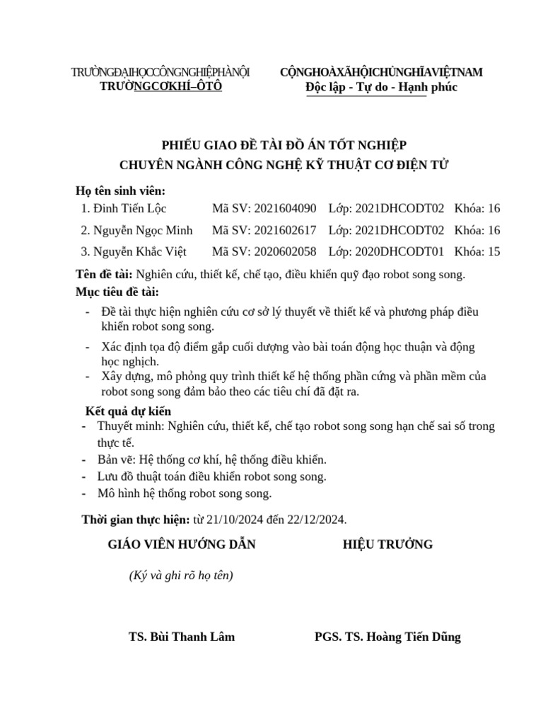 Phieu Giao Nhom 1 | PDF